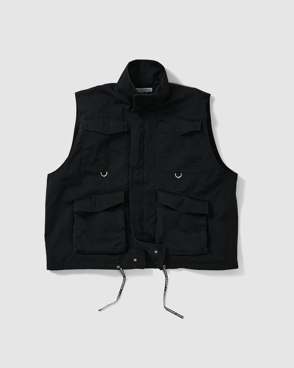 KATHARINE HAMNETT × MASTERMIND WORLD ASYMMETRY POCKETHIGH NECK NO SLEA ...